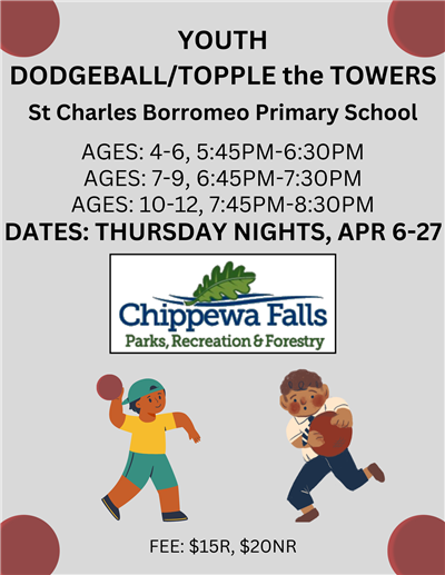 Chippewa Falls Parks, Recreation, and Forestry: Youth Dodgeball/Topple ...